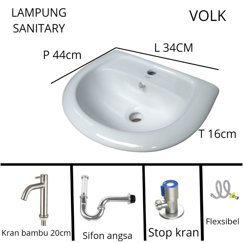 Jual wastafel set volk /wastafel cuci tangan volk lengkap | Shopee ...