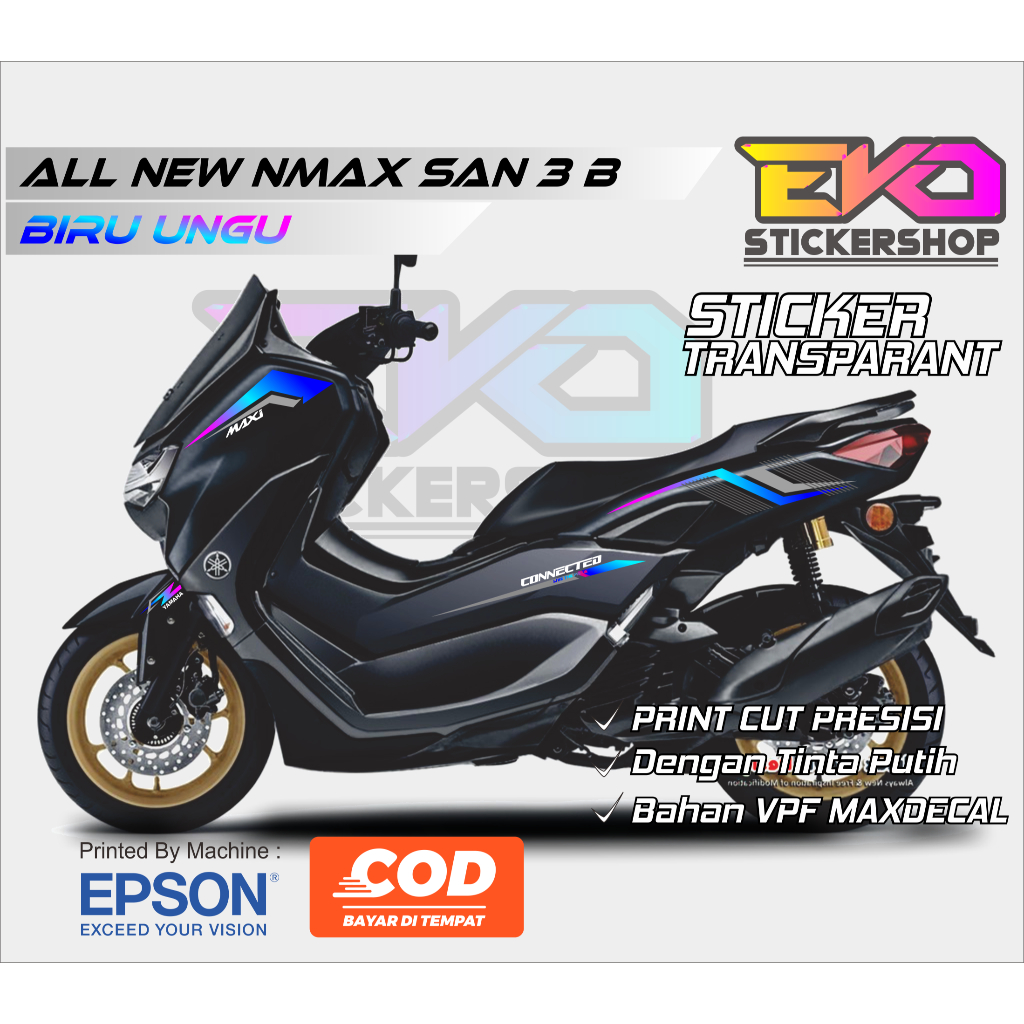 Jual Striping Nmax New Simple Transparan UV Sticker Nmax 155 List Motif ...
