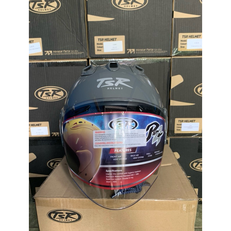Jual Tsr Helmet Modern grey | Shopee Indonesia