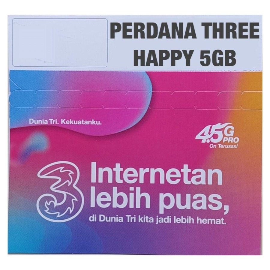 Jual Perdana Three Happy 5GB | Shopee Indonesia