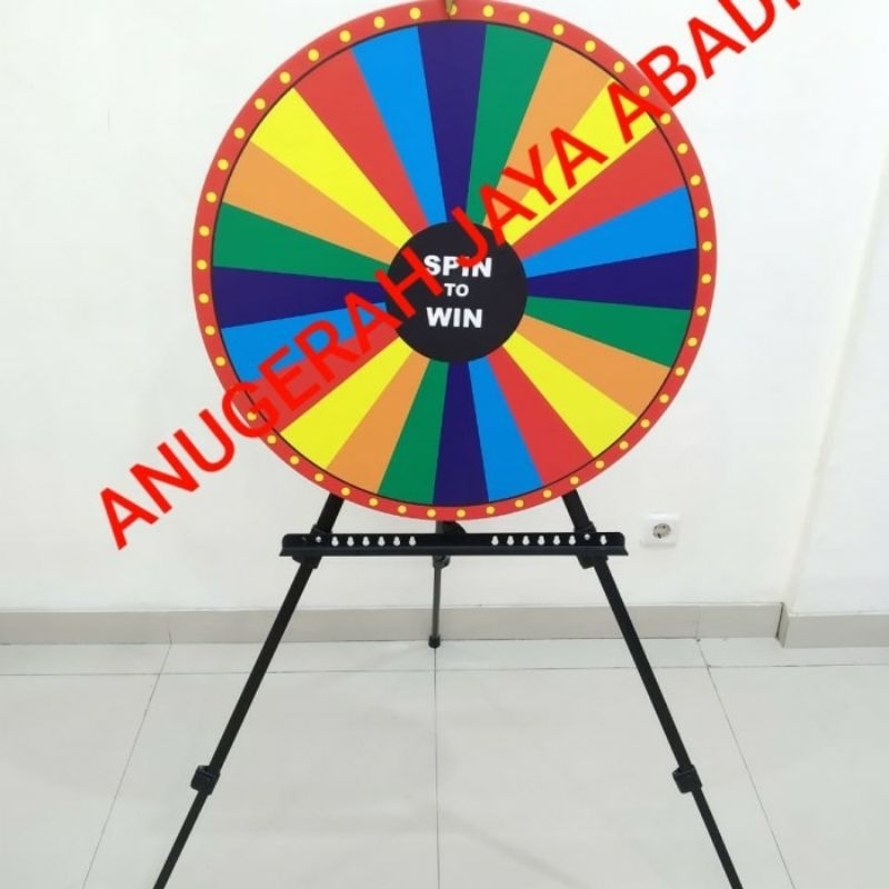 Jual WHEEL OF FORTUNE MEJA RANGKA BESI 50CM / RODA UNDIAN MEJA 50 ...