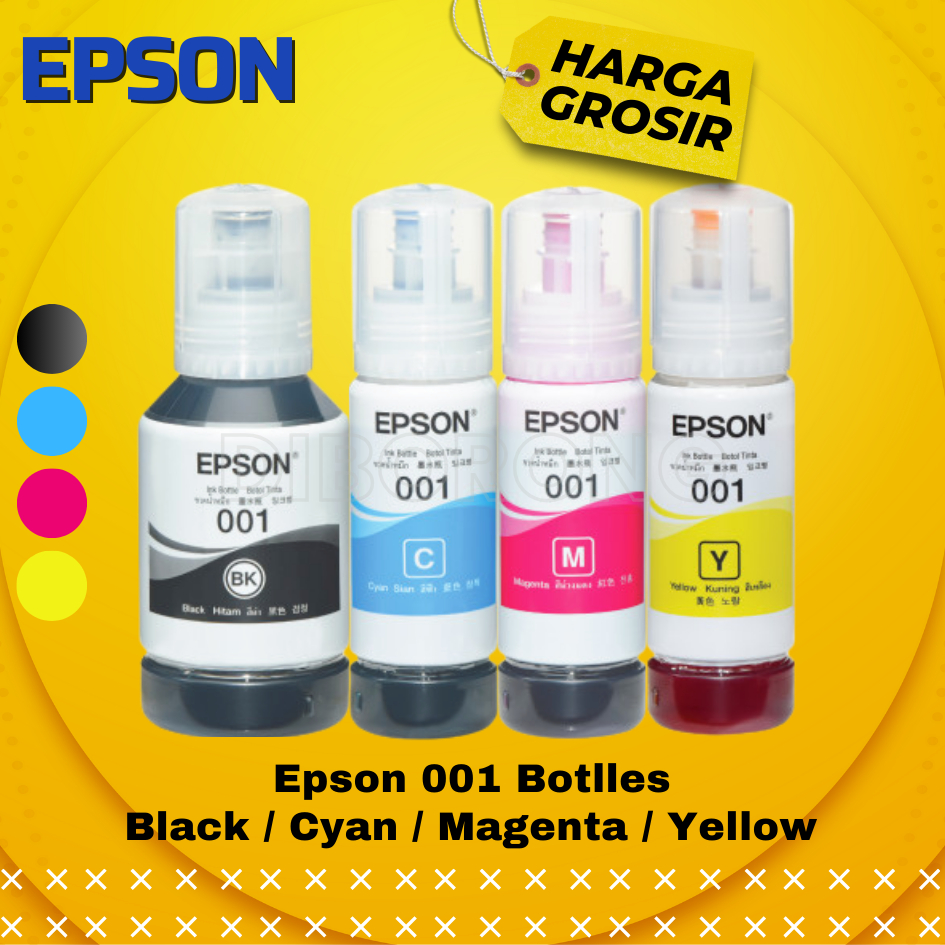 Jual Tinta Epson 001 BCMYK Original Printer L Series | Shopee Indonesia