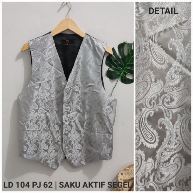 Jual Vest Blazer Motif Vintage / Rompi Blazer Motif Vintage / Tailored ...