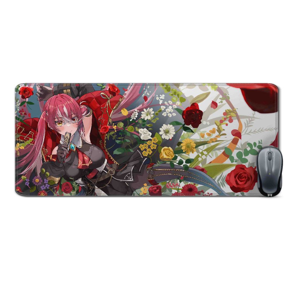 Jual Deskmat mousepad extended anime vtuber HOUSHOU MARINE FLOWERS ...
