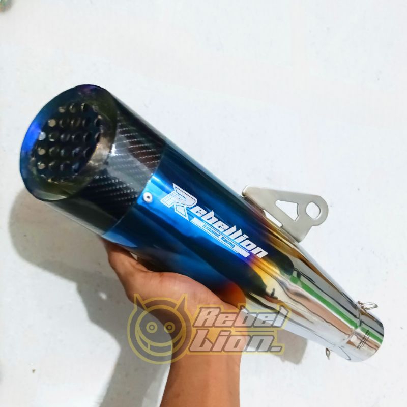 Jual Silincer knalpot racing original Rebellion type SR1-Pro halfblue ...