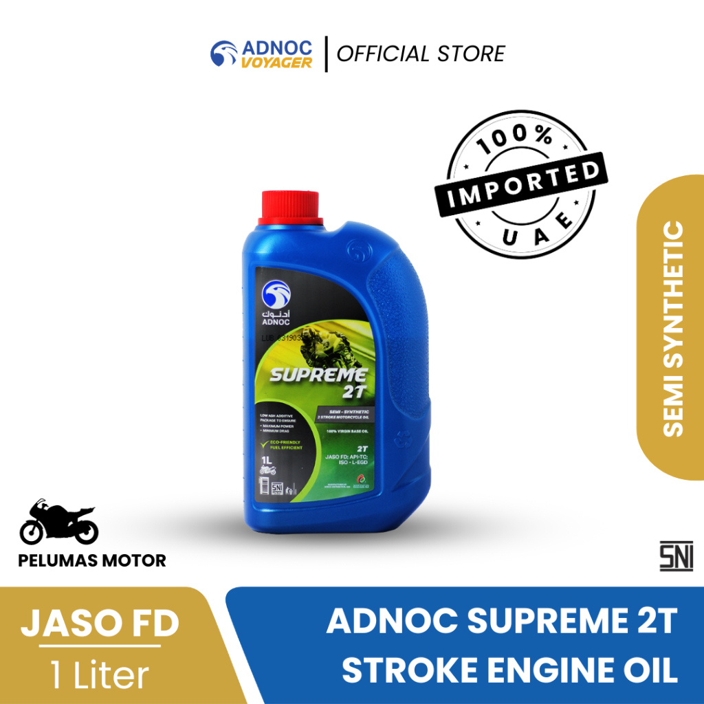 Jual Oli Samping Motor 2T ADNOC Voyager Supreme 2T Stroke Semi Synthetic - 1 Liter | Shopee ...