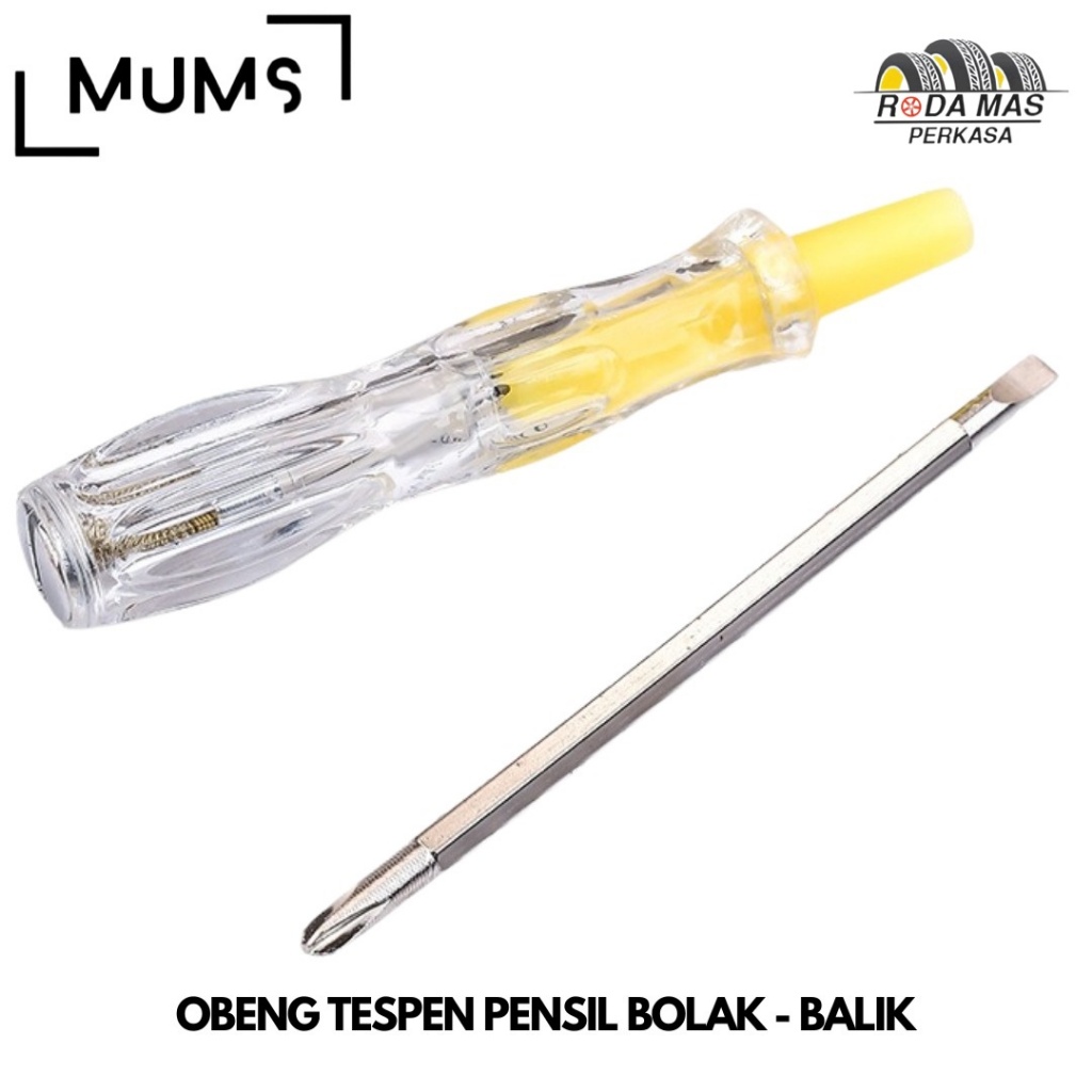Jual Tespen Obeng Bolak Balik / Alat A10 Screwdriver Tespen/Test Pen MS ...