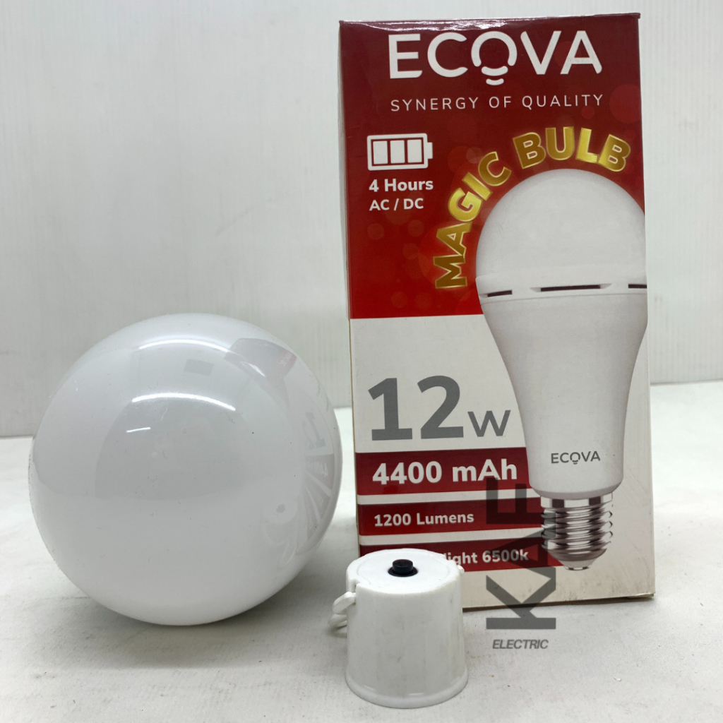 Jual Lampu LED Ecova Cooldaylight Magic Bulb ( Emergency ) 12W | Shopee ...