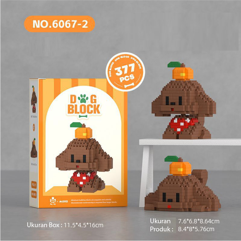 Jual BLOCK CITY- Block Toys Cute Dog Nano block brick toys mainan balok ...