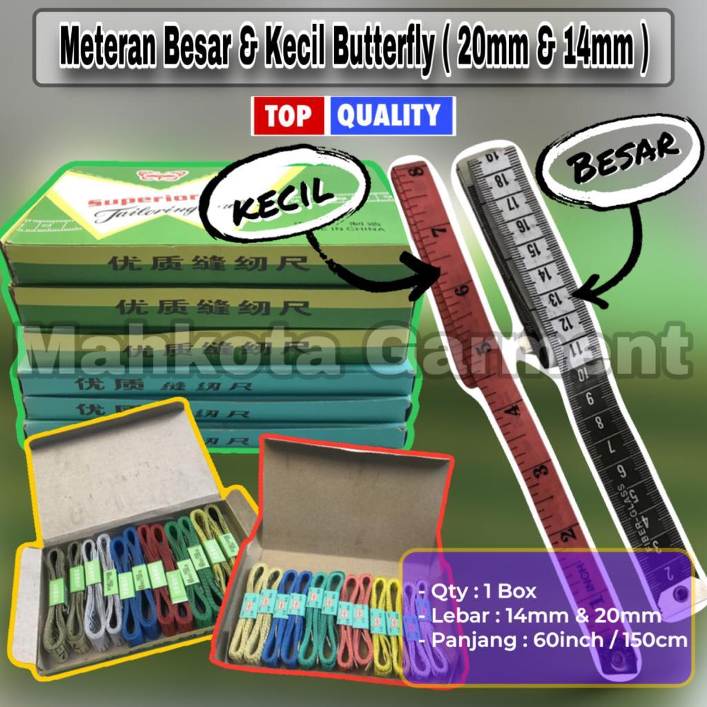 Jual 1 Box | Meteran BESAR KECIL Kain bahan Baju Badan 150cm / 60 inch ...