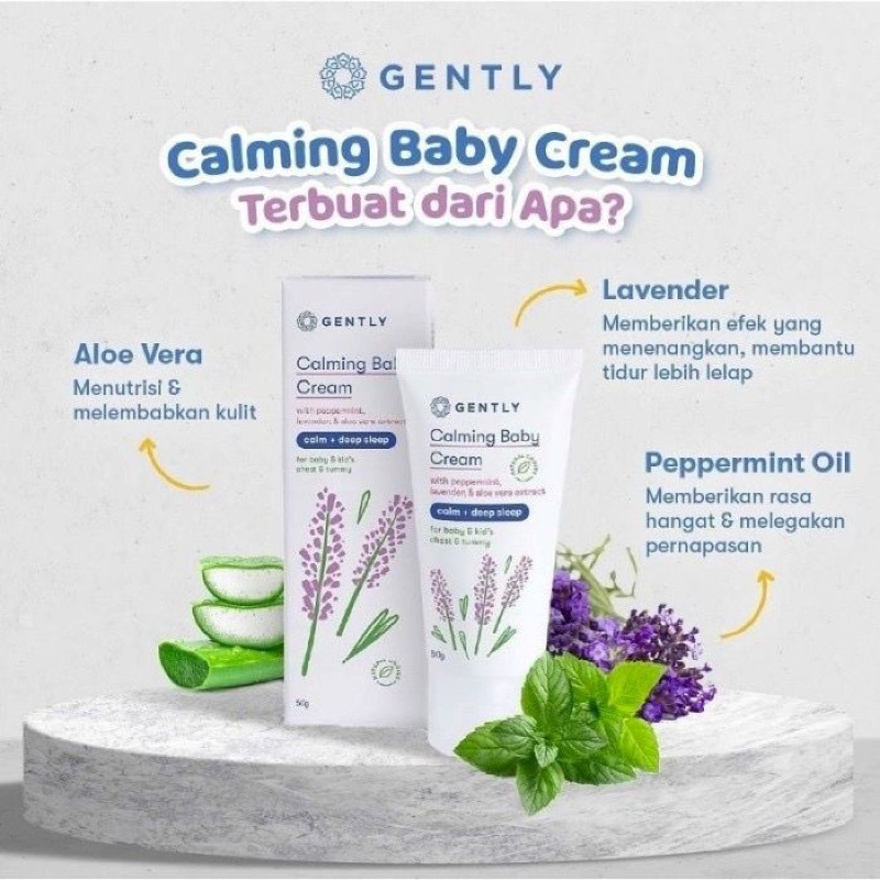 Jual GENTLY Calming Baby Cream 50gr & 20gr | Krim Penghangat dan Pereda ...
