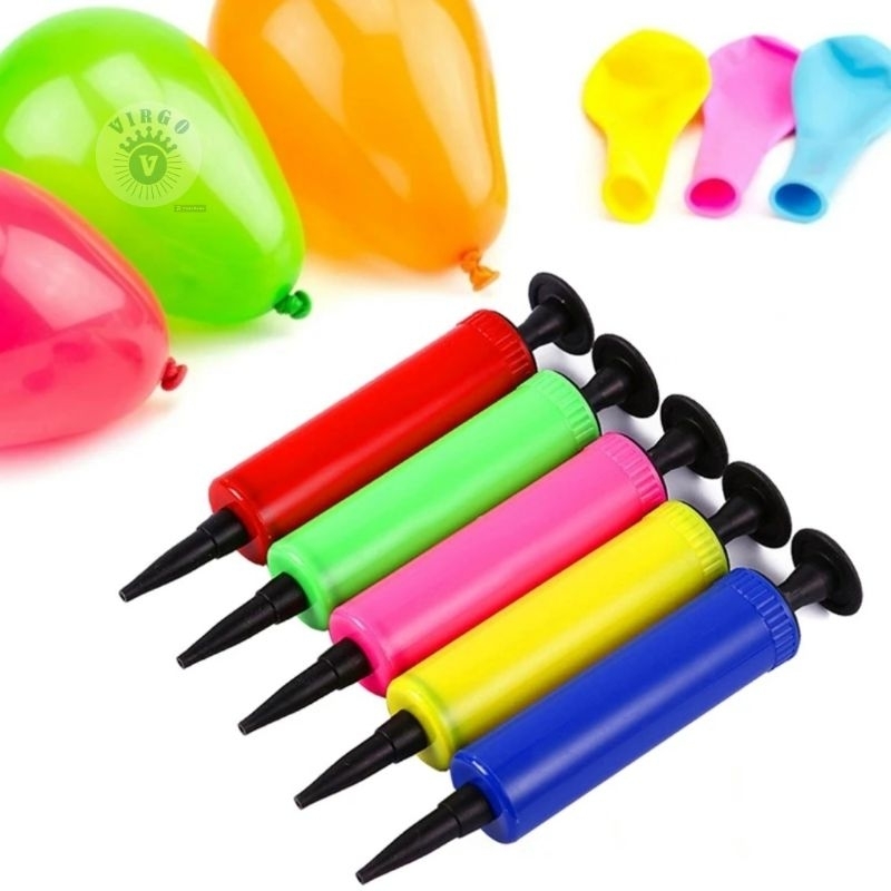 Jual Pompa Balon Tangan Manual - Pompa Portabel Mini 16 cm Warna Warni ...
