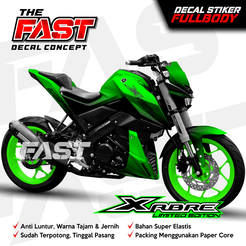 Jual TERBARU Decal Xabre Full Body Bunglon Hitam TERBARU Dekal Xabre ...