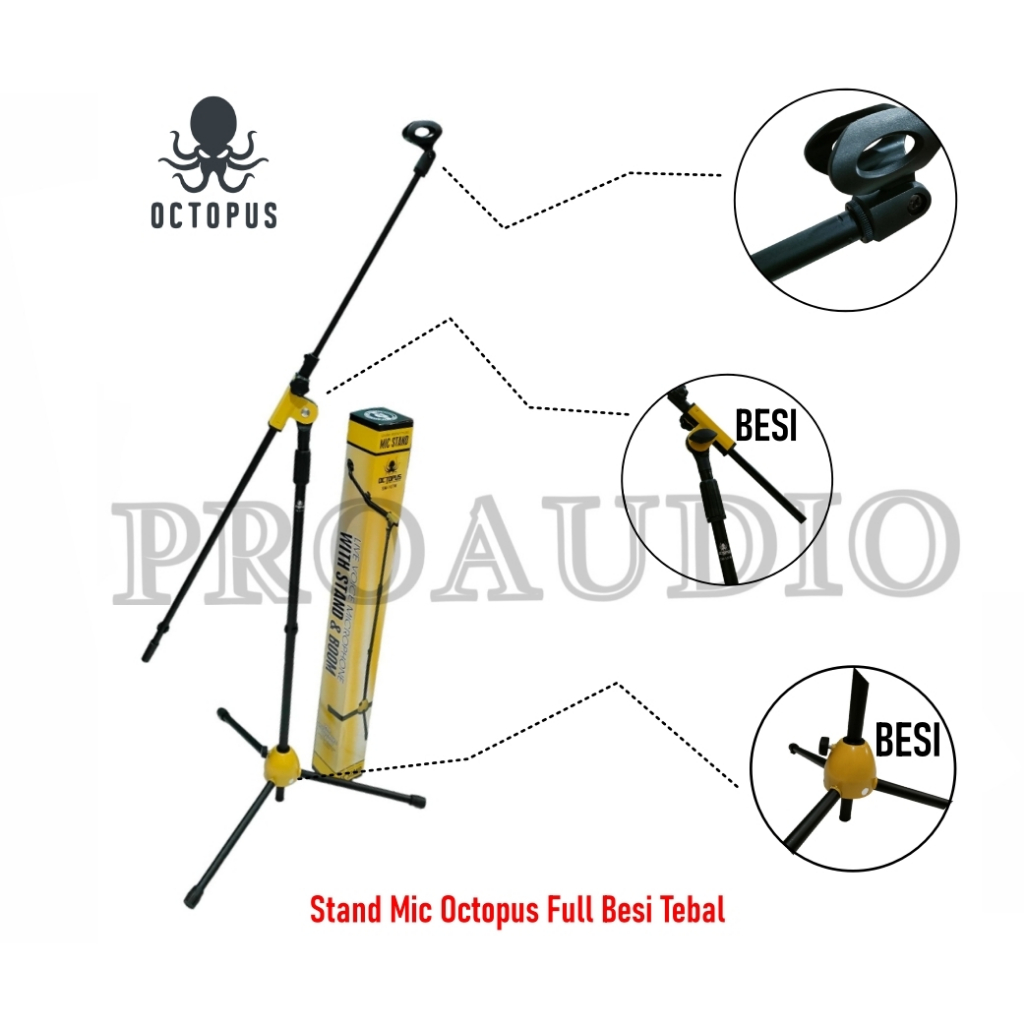 Jual STAND MIC MICROPHONE OCTOPUS SMT 107 SMT107 FULL BESI TEBAL MURAH ...