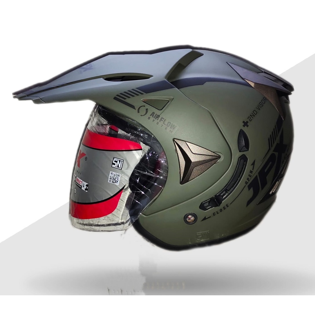 Jual HELM JPX SUPERMOTO SOLID ORIGINAL SEMI CROSS STANDARD SNI | Shopee ...