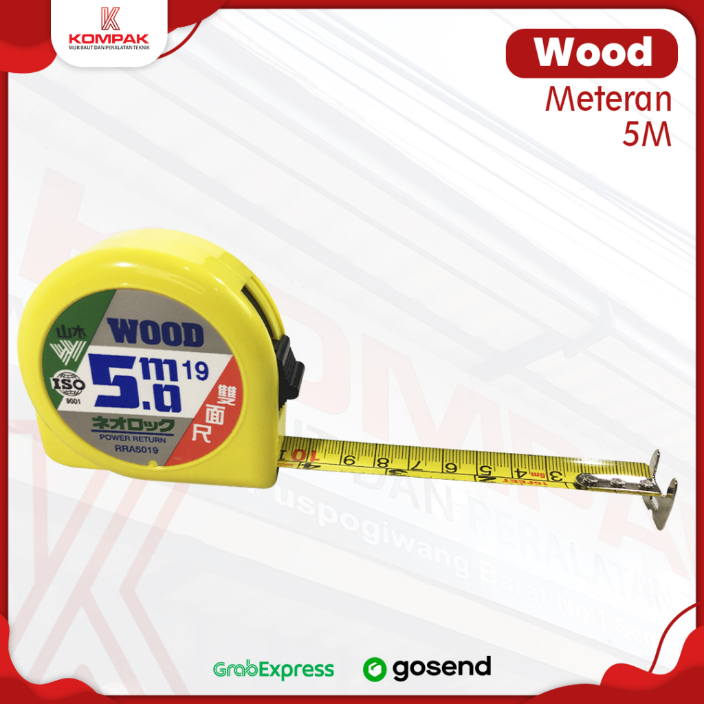 Jual Meteran 5.0 Meter 5M WOOD TAIWAN ASLI - Standard | Shopee Indonesia