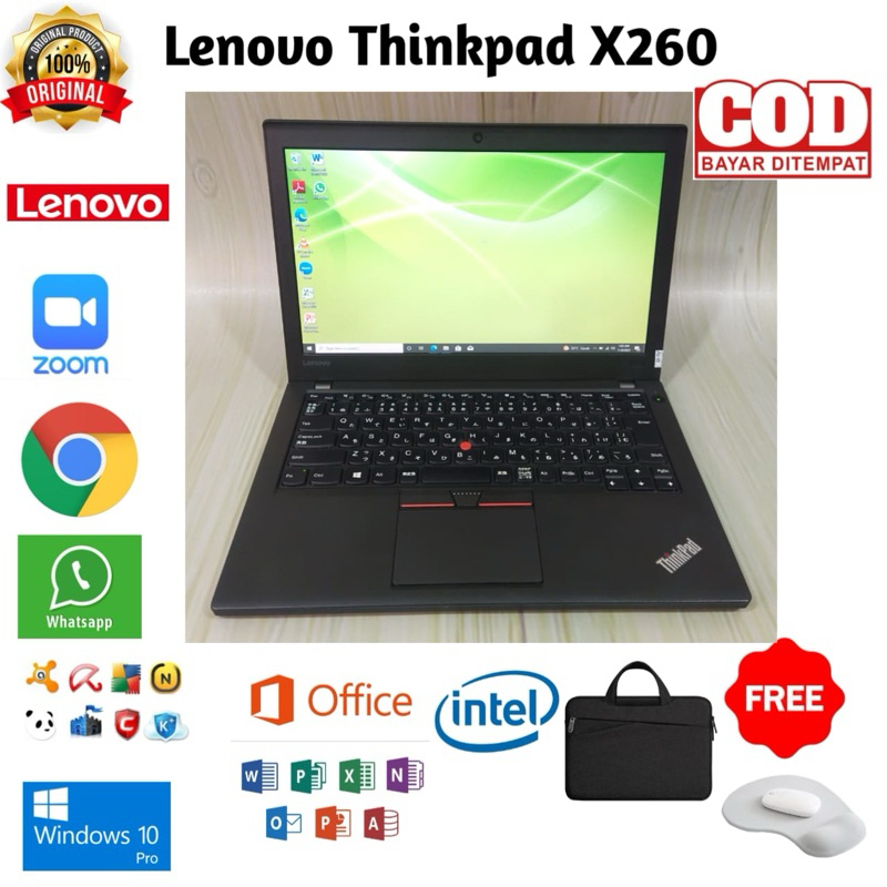 Jual Laptop Lenovo Thinkpad X260 Core i5 Gen 6 RAM 8GB SSD 256GB Windows 10 pro | Shopee Indonesia