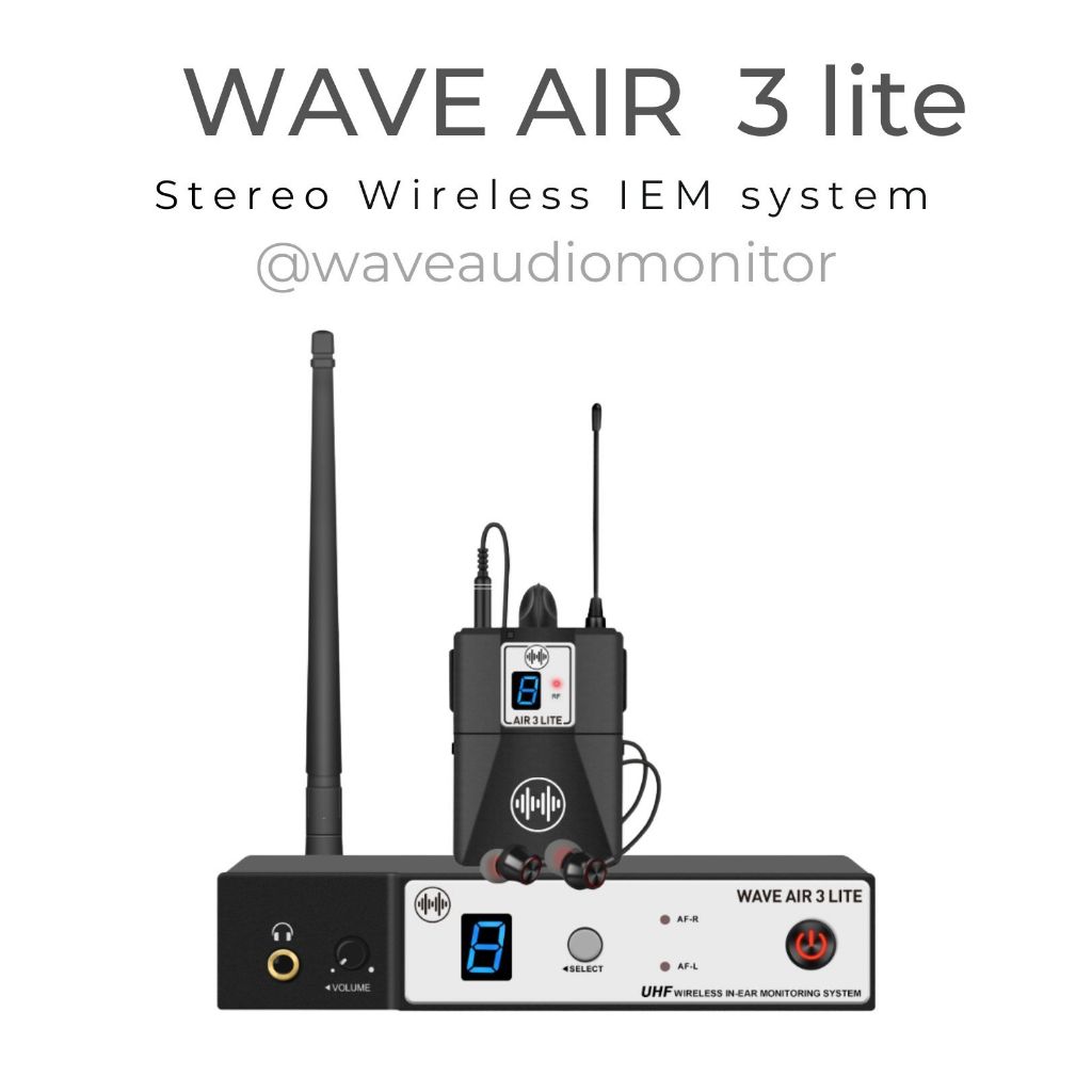Jual WAVE AIR 3 lite wireless IEM system stage panggung wave audio ...