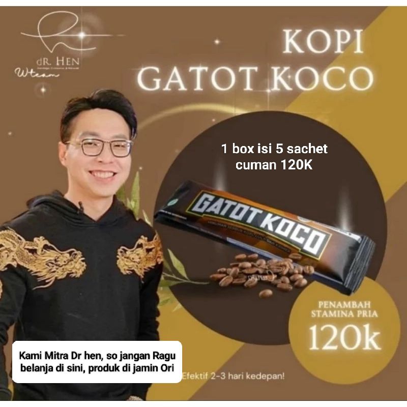Jual dR Hen Kopi (Privacy) 1 Box isi 5 Saschet // BOX dan ECER dR Hen Gatot Koco By DR Richard ...