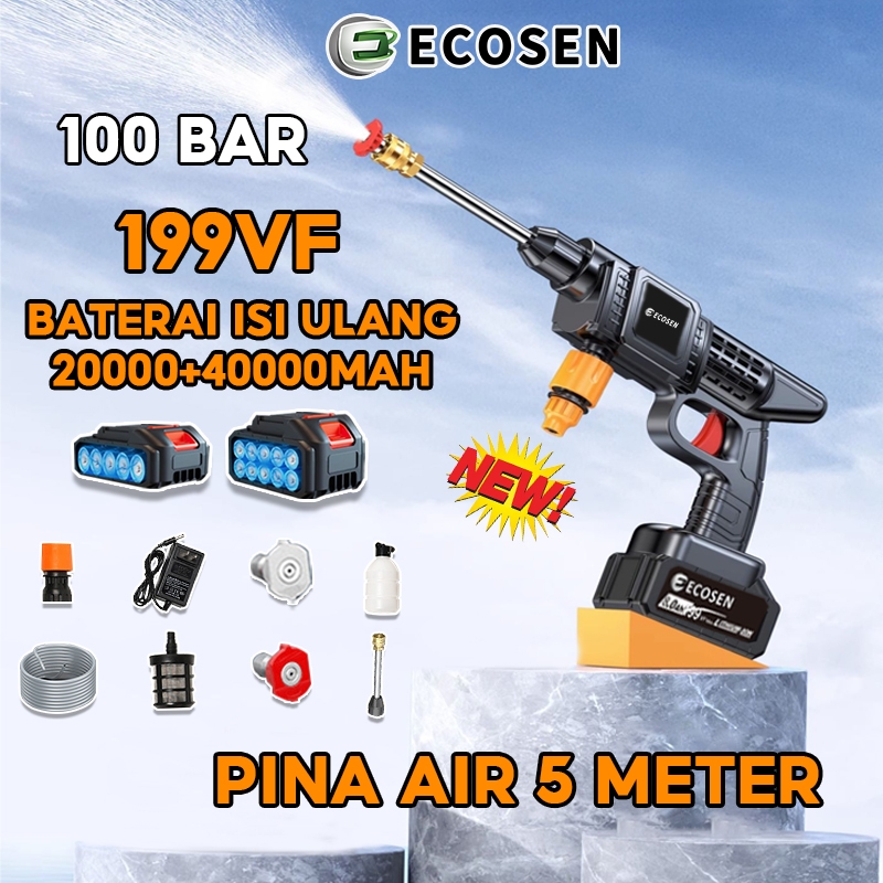 Jual ECOSEN Jet Cleaner Cuci Motor Cuci Mobil Baterai Steam Cordless ...