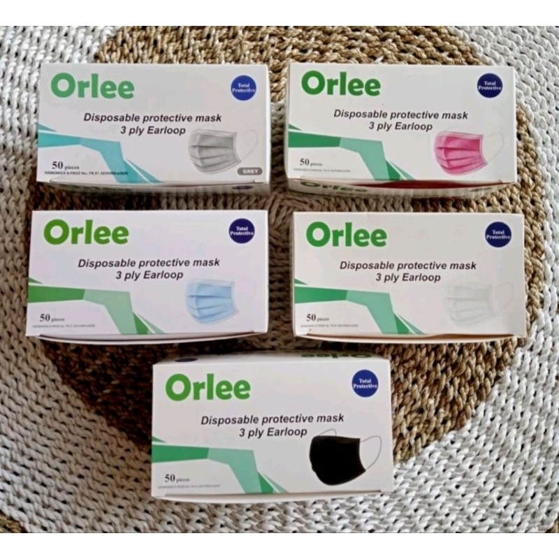 Jual Masker earloop 3ply orlee Ori isi 50 pcs | Shopee Indonesia