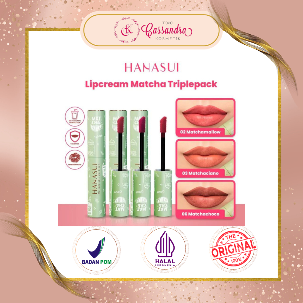 Jual HANASUI MATTEDORABLE LIP CREAM MATCHA LATTE EDITION | Shopee Indonesia