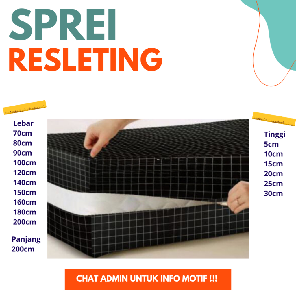 Jual Sprei Resleting Only Sarung Kasur Urung Busa Springbed Seprei ...