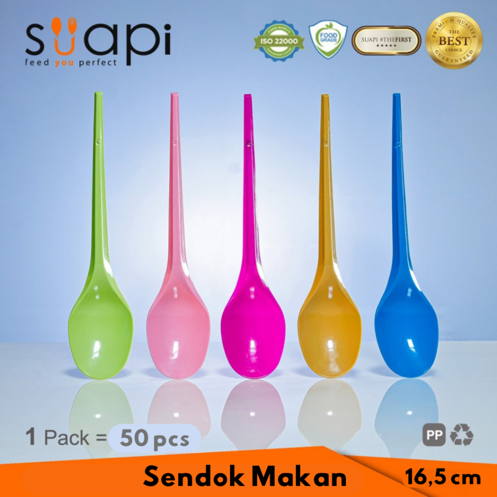 Jual Sendok makan - Sendok plastik warna PP Food Grade Premium - sendok ...