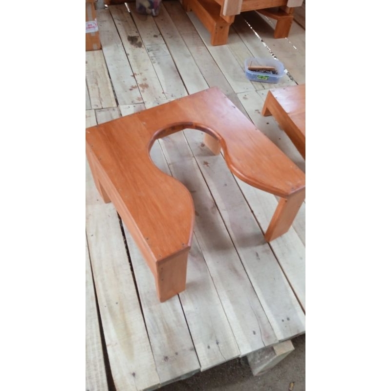 Jual Bangku Toilet WC / Kursi Toilet WC Jongkok Bahan Kayu Mahoni ...