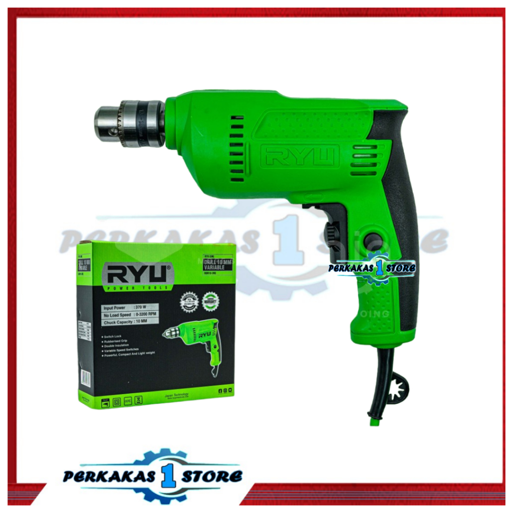 Jual Mesin Bor Ryu RDR 10-3RE Bolak Balik & Variabel Speed Bor Listrik ...