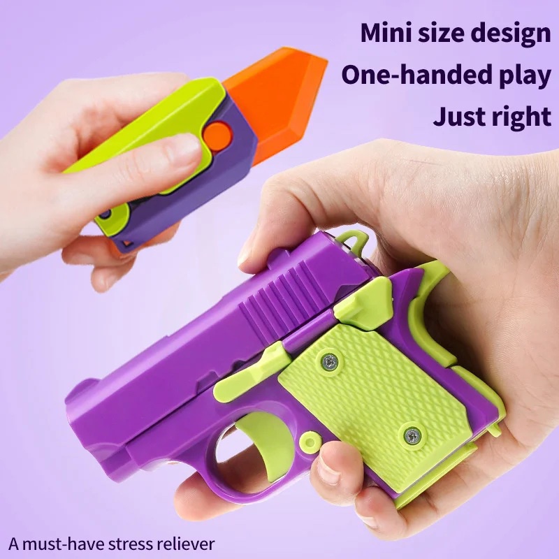 Jual MAXI Toys Fidget Toys Dekompresi Pistol Mainan Pisau Gravitasi 3D ...