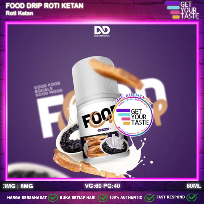 Jual Liquid Food Drip Roti Ketan 60ML by DND Distribution | Shopee ...