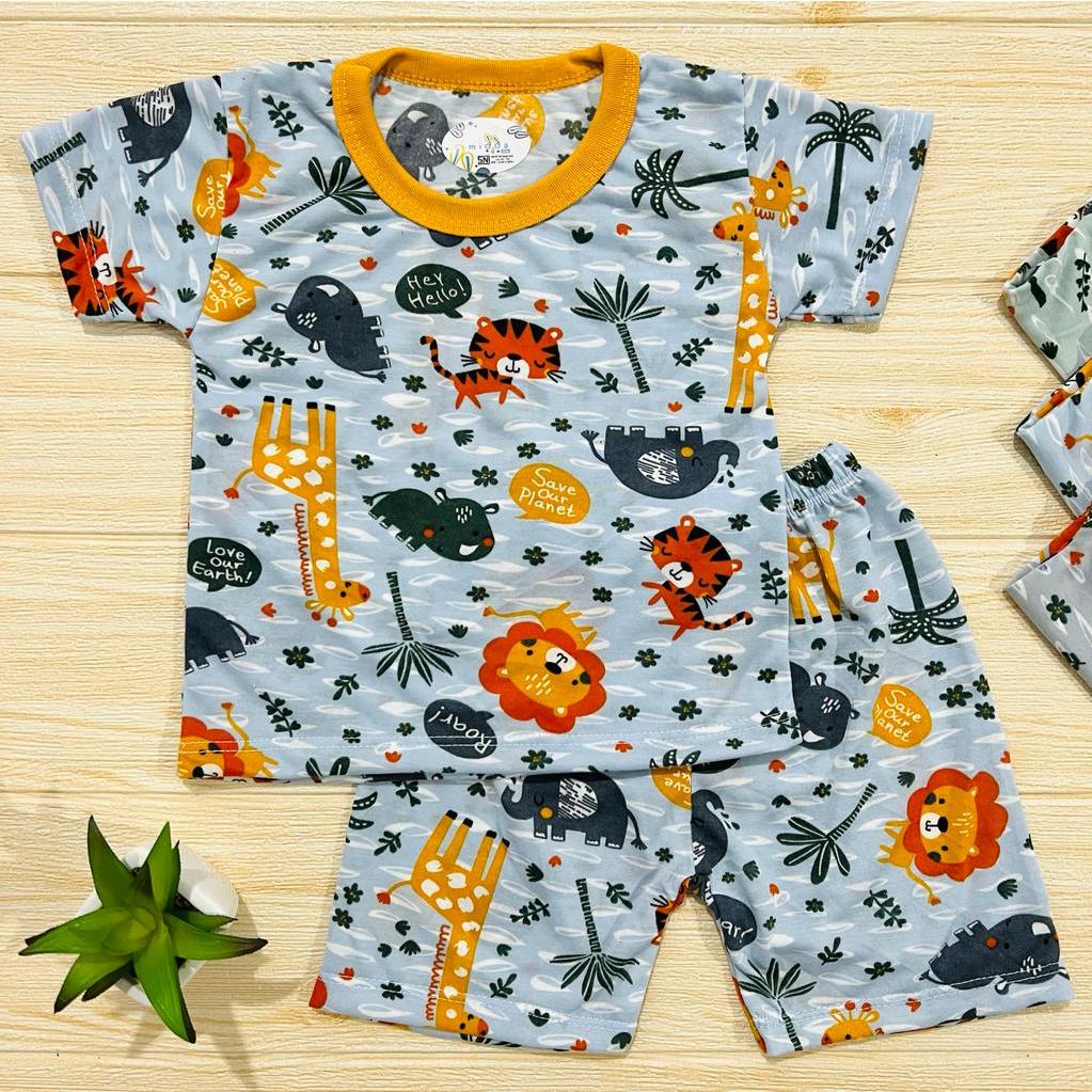 Jual setelan pakaian anak laki-laki baju anak cowo baju baby gracia setelan pendek | Shopee ...