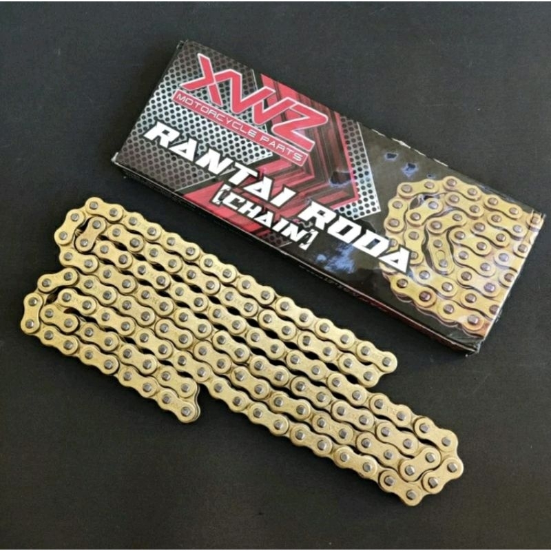 Jual RANTAI RODA GOLD / KUNING 428H-112 JUPITER MX-MX 2010 KOPLING ...