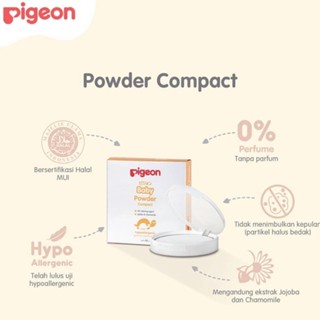 Jual Terk!!ni Pigeon Baby Compact Powder Cake Full || Refill + Puff ...