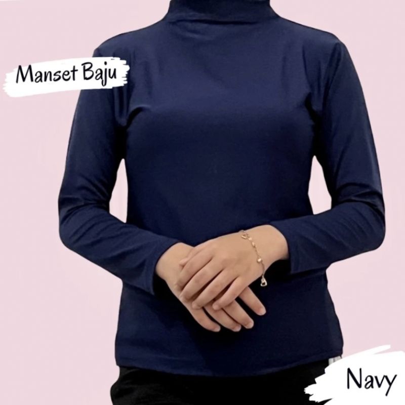 Jual Manset Baju Jersey Spandek Turtle Neck /Manset Basic All Size ...