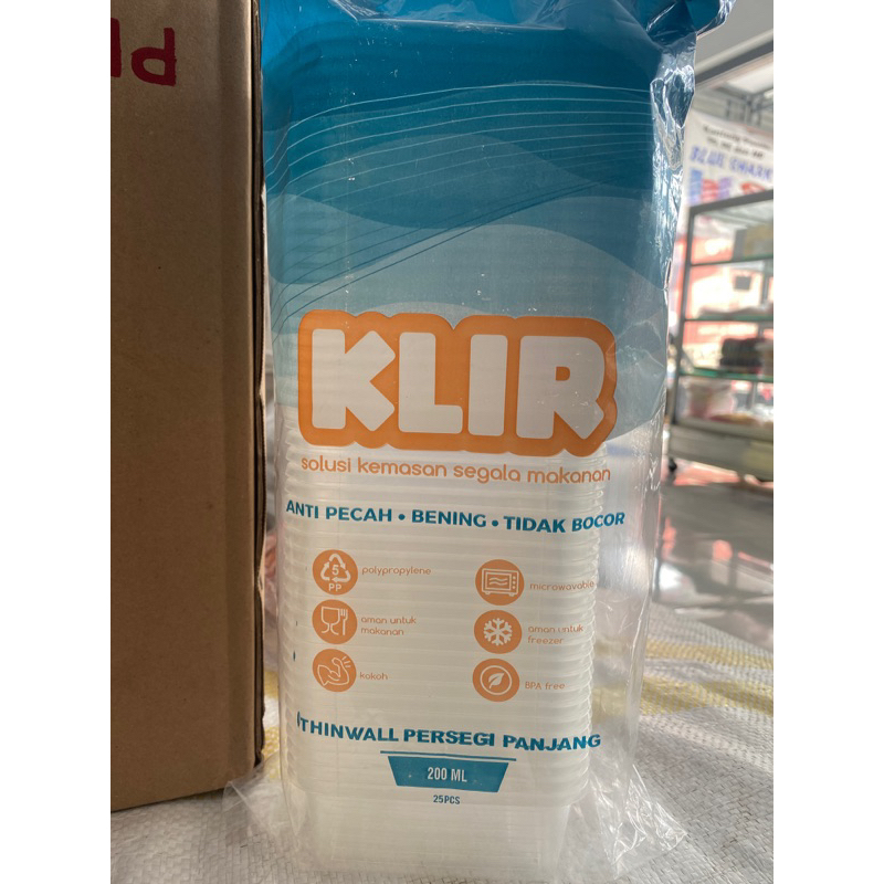 Jual Thinwall rect klir 200ml / tepak makan 200ml | Shopee Indonesia