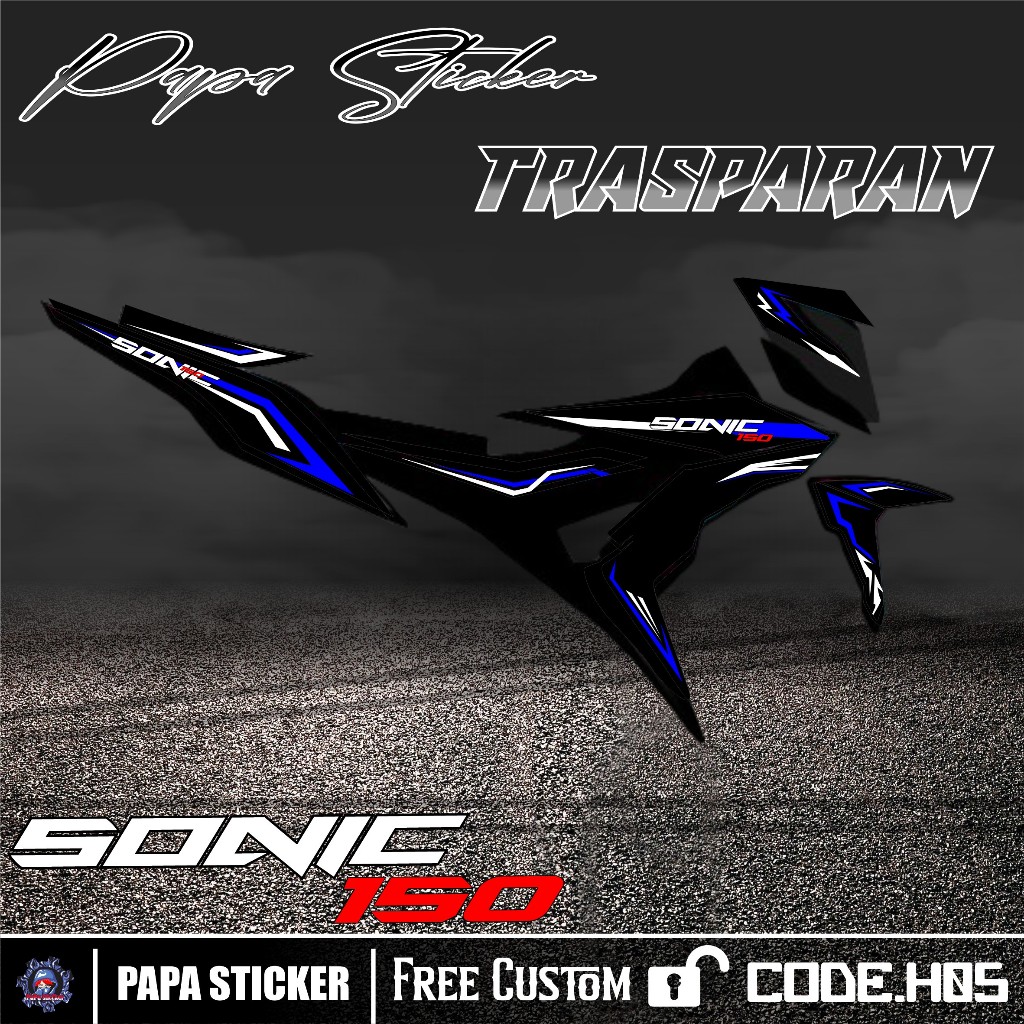 Jual Transparan Striping Honda Sonic 150 Sticker Motif Transparan Papa