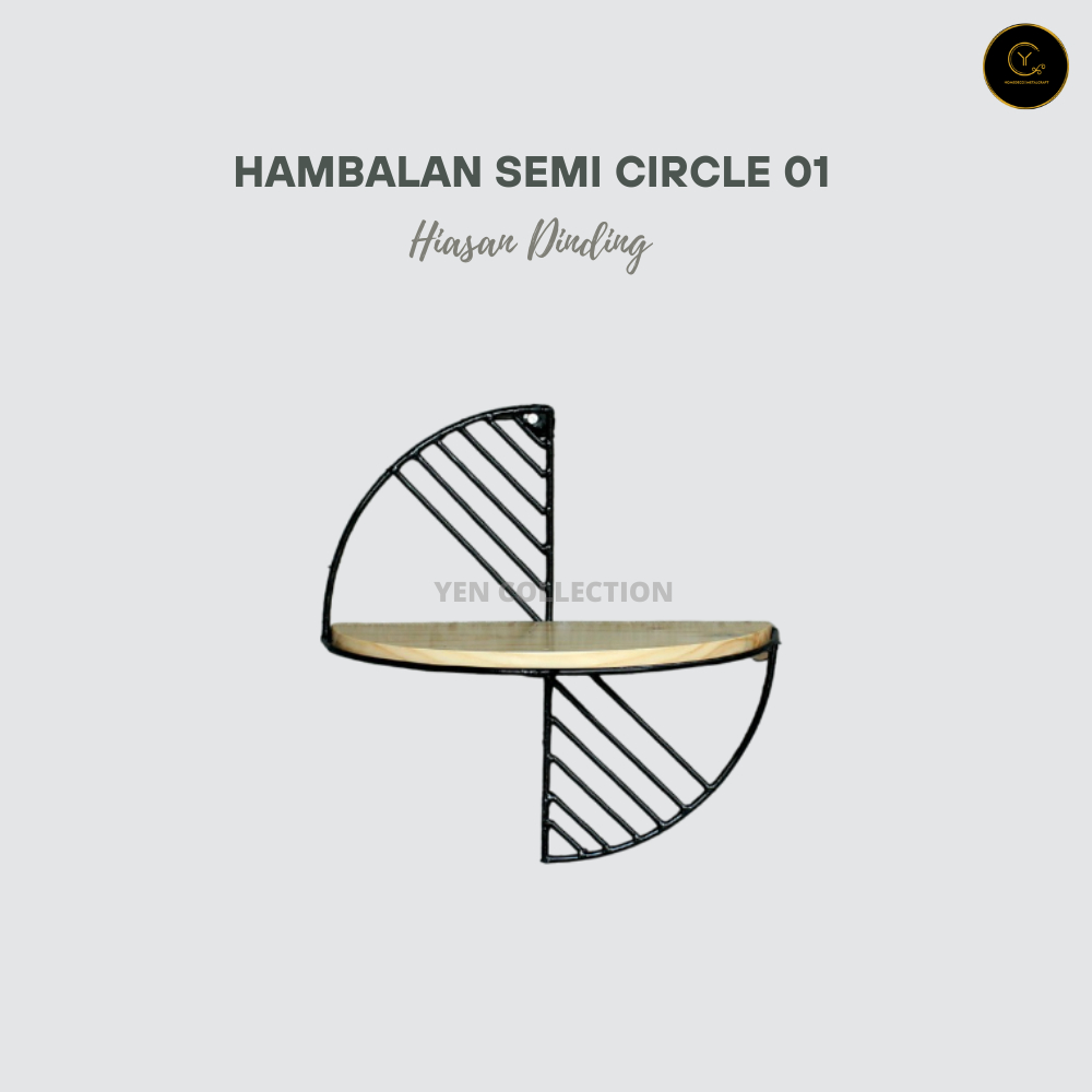 Jual HAMBALAN SEMI CIRCLE 01 - HAMBALAN BESI DAN KAYU - RAK DINDING ...