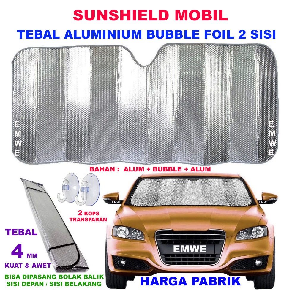 Jual Sun Shield Sunshield Pelindung anti Panas Dashboard Tirai Penutup Kaca Depan Mobil Sun ...