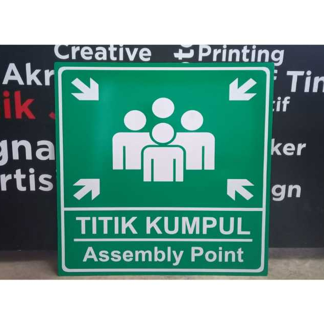 Jual Rambu Titik Kumpul / Assembly Point Acp Ukuran - 30cm x 30cm ...
