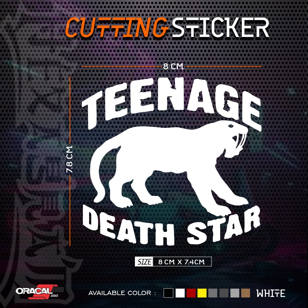 Jual 0347 Cutting Sticker Band Teenage Death Star | Stiker Cutting ...
