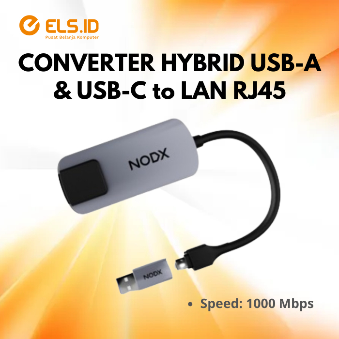 Jual NODX Converter Hybrid USB 3.0 & Type-C to LAN Gigabit Ethernet ...