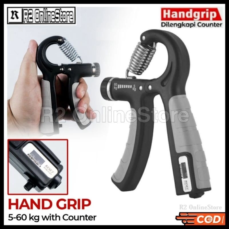 Jual Handgrip Digital Hitung Otomatis Spring Hand Grip Finger Power ...