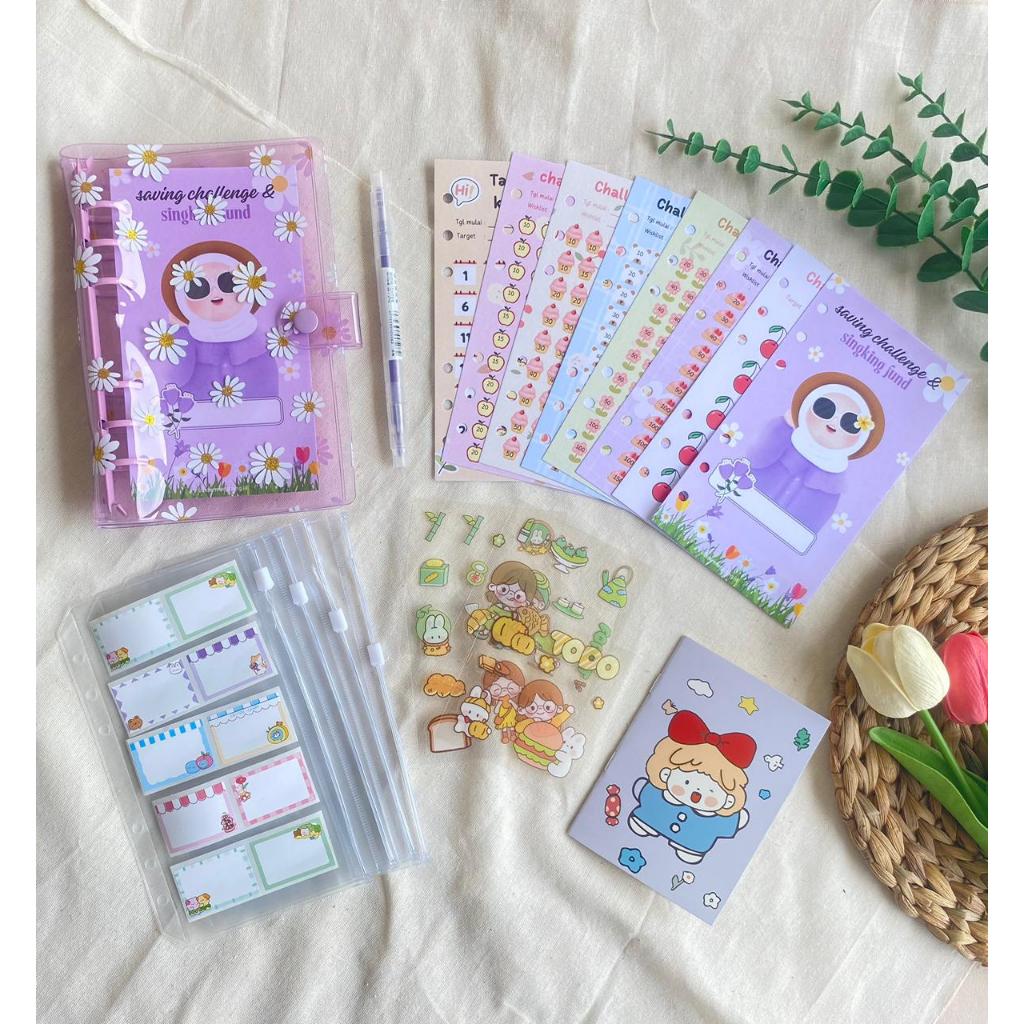 Jual PAKET NABUNG BINDER A6 DAISY | PAKET BINDER MENABUNG A6 | Shopee ...