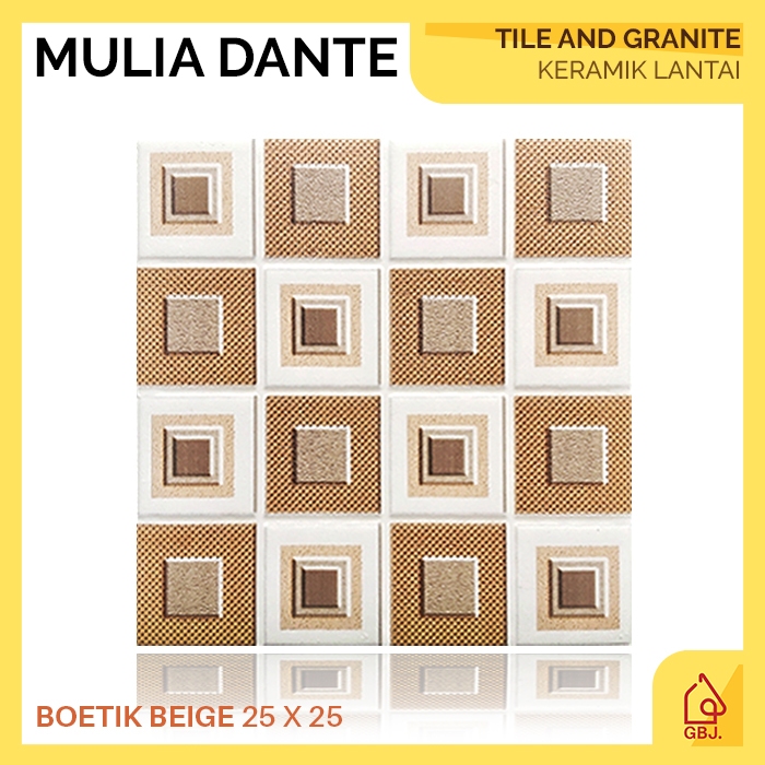 Jual KERAMIK MULIA DANTE 25 X 25 BOETIK BEIGE / KERAMIK LANTAI KAMAR MANDI | Shopee Indonesia