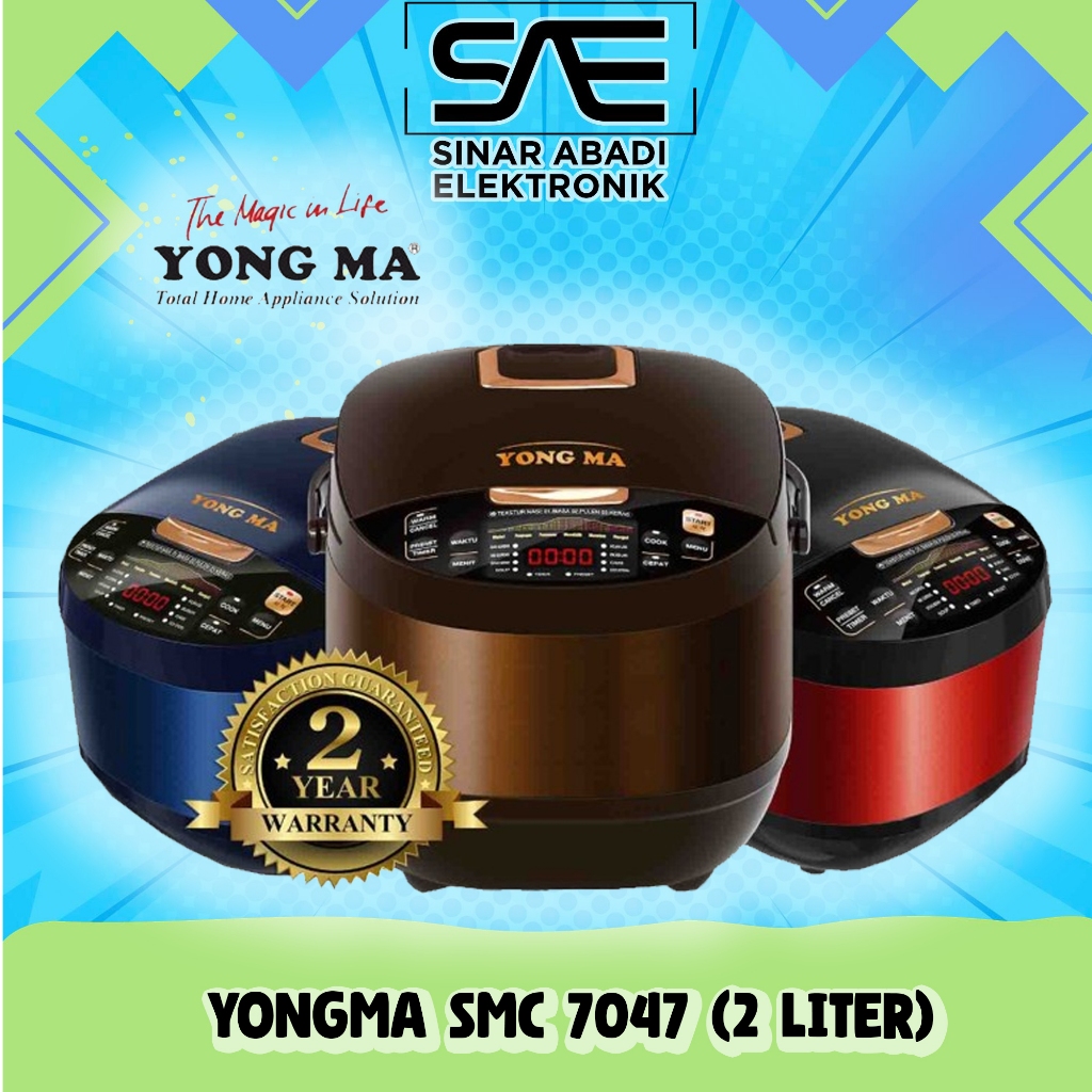 Jual YONGMA RICE COOKER / MAGIC COM 7047 / SMC 7047 (2 LITER) GARANSI RESMI 100% ORIGINAL ...