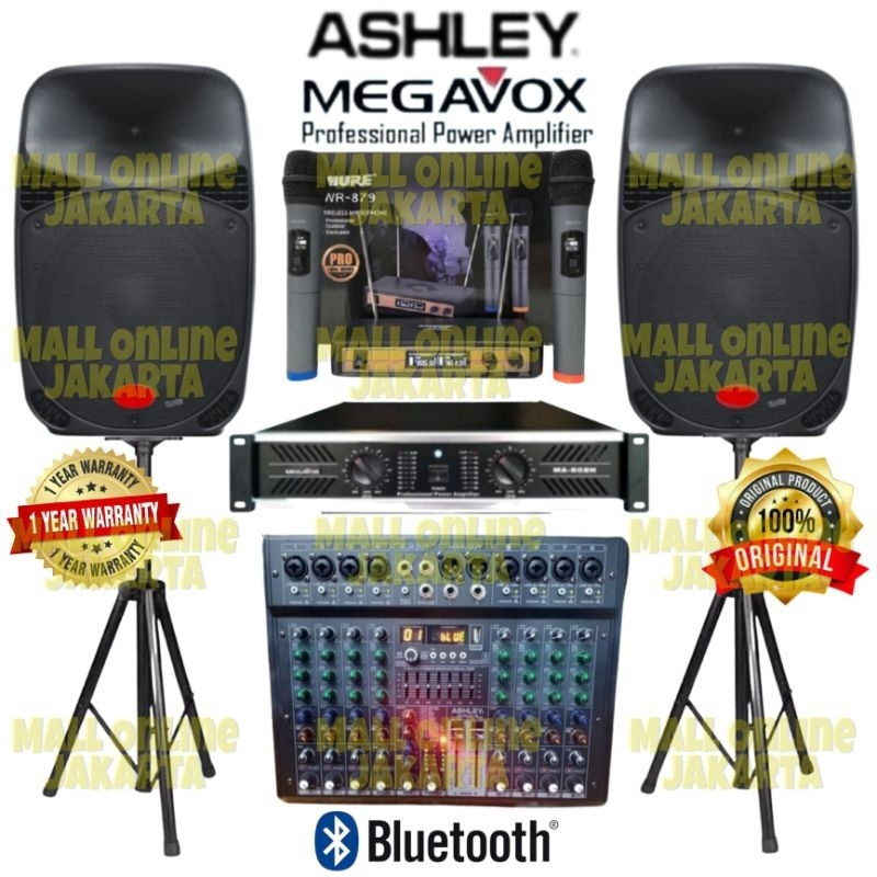 Jual Speaker aktif baretone 15 inch Paket sound system Ashley 8 channel ...