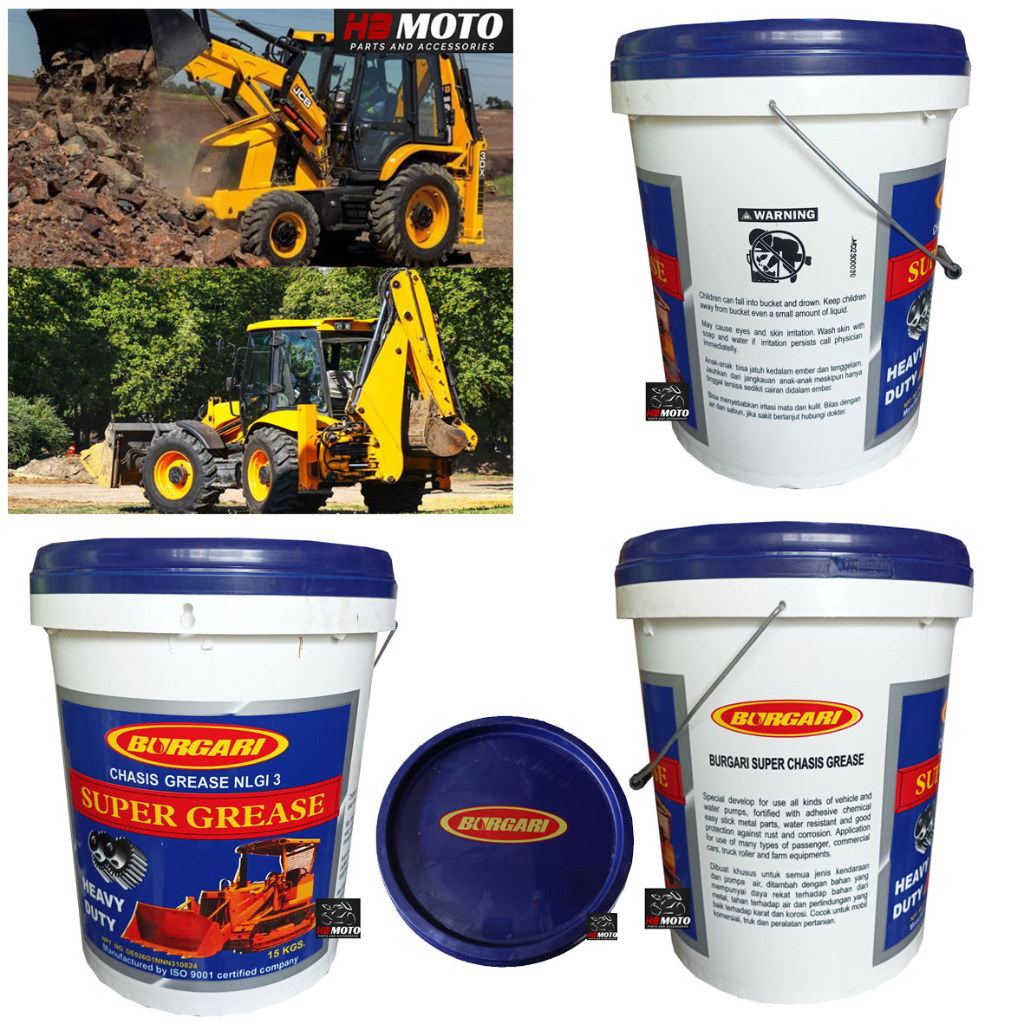 Jual 1 Pail 15 KG Minyak Gemuk Burgari Super Grease CHASSIS GREASE NLGI ...