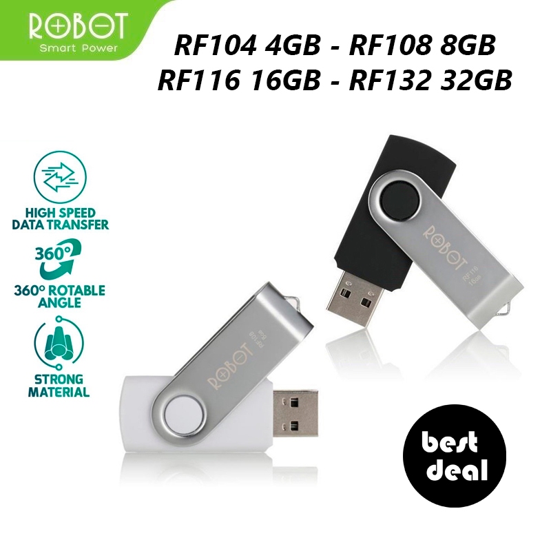 Jual Robot Flashdisk USB 2.0 RF104 4GB RF108 8GB RF116 16GB RF132 32GB ...